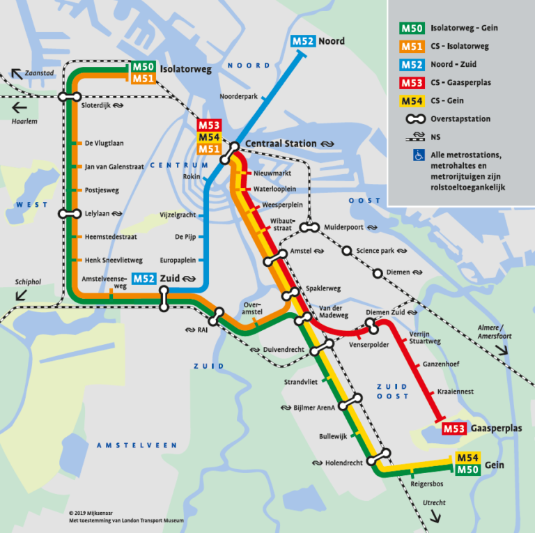 Metro in Amsterdam: tickets, map, opening times